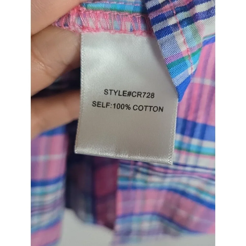 Layerz Clothing | Tops | Layerz Clothing Short Sleeve Plaid Boho Blue ...